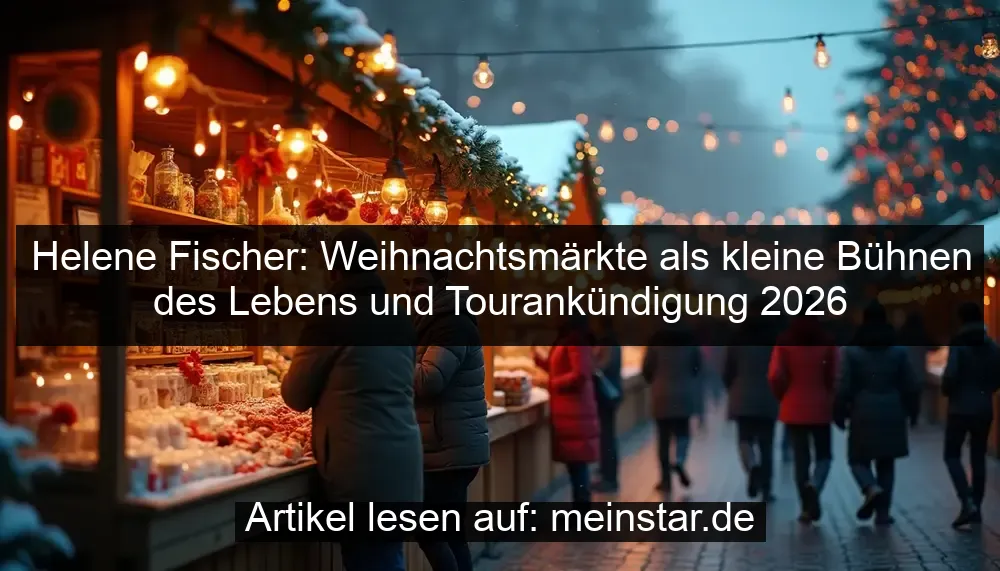 Helene Fischer: Weihnachtsmärkte und ihre Magie – Tour 2026 anstehend!